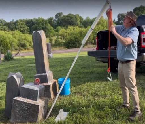 Tombstone Jack Monument lifting and leveling device for sale — Iron ...