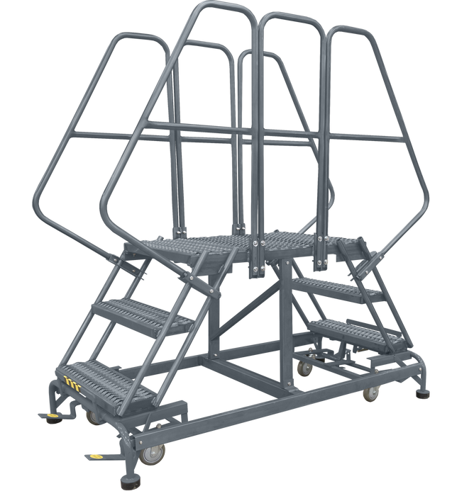 Ballymore Double Entry Work Platforms with Handrails, 3 Step, 38 In Wi ...