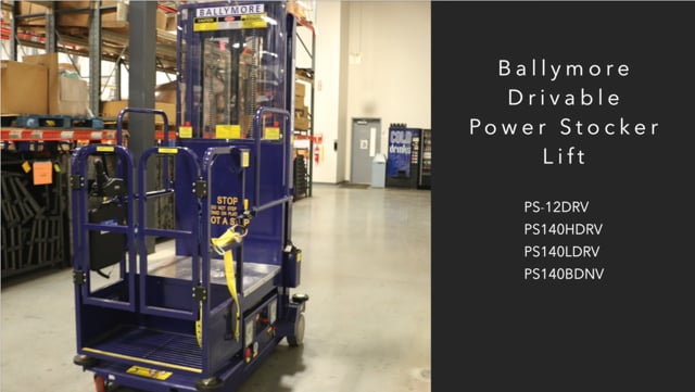 Ballymore Drivable Power Stocker Vertical Mast Lift - With Safety Sens ...