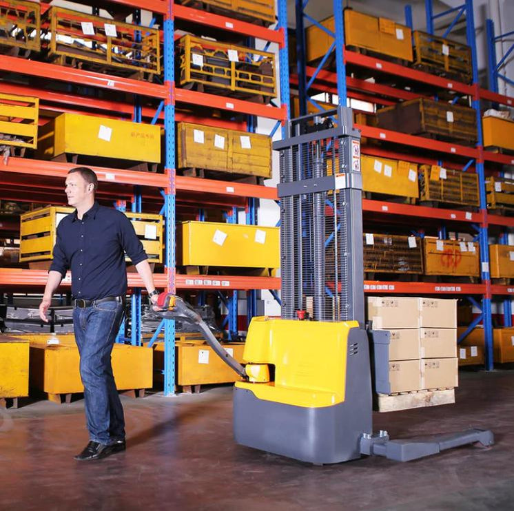 Apollolift Powered Forklift Full Electric Walkie Stacker 3300lbs Cap ...